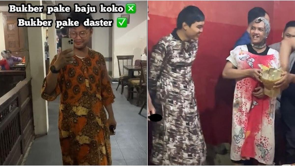Bapak-Bapak Ini Kompak Pakai Daster di Acara Bukber, Aksinya Bikin ...