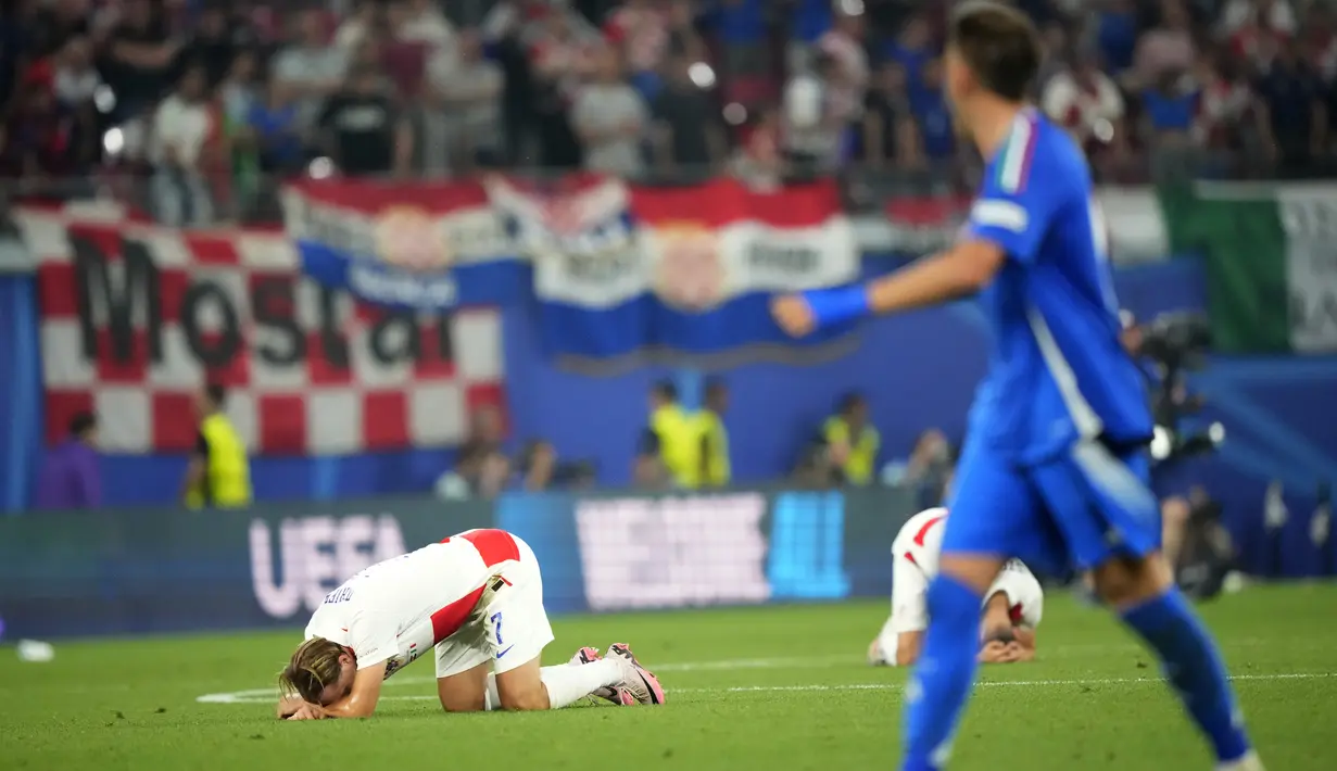 Reaksi Pemain Kroasia Usai Terancam Gagal ke Fase Gugur Piala Eropa 2024 - Foto Liputan6.com