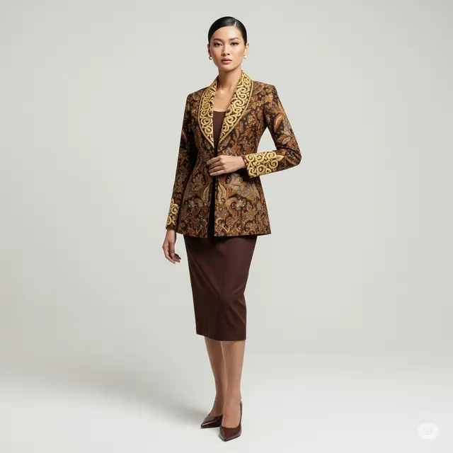 10 Model Jas Batik Masa Kini untuk Wanita: Modern dan Profesional - Hot ...