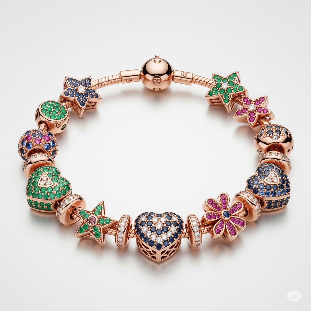 6 Model Gelang Pandora Emas Terbaru 2025 dengan Berbagai Tema Charm