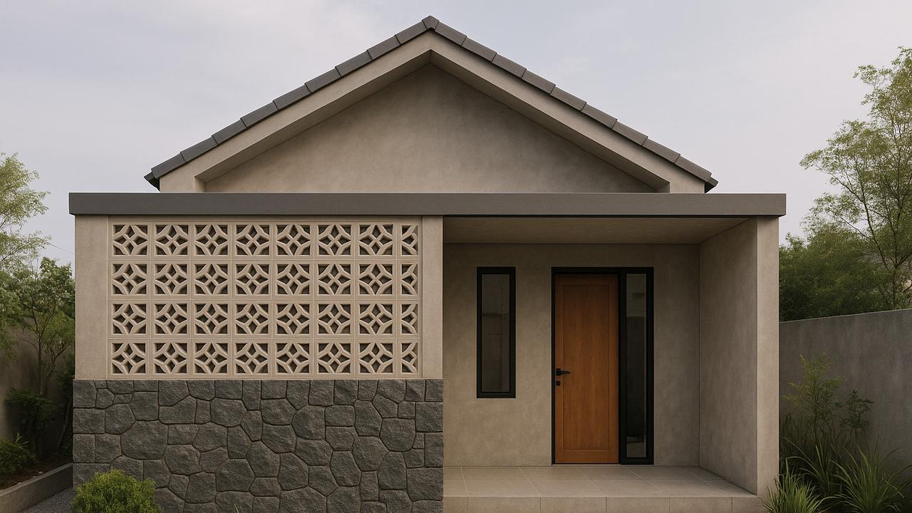 8 Model Rumah Sederhana Tipe 21 dengan Teras Roster yang Kini Tren di ...