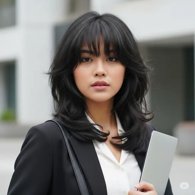 8 Inspirasi Model Rambut Layer Panjang untuk Wanita Karier Usia 25 di ...