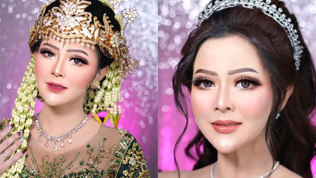 6 Gaya Makeup Bella Bonita Istri Denny Caknan di Acara Ngunduh Mantu Karya MUA Malang - Photo ...