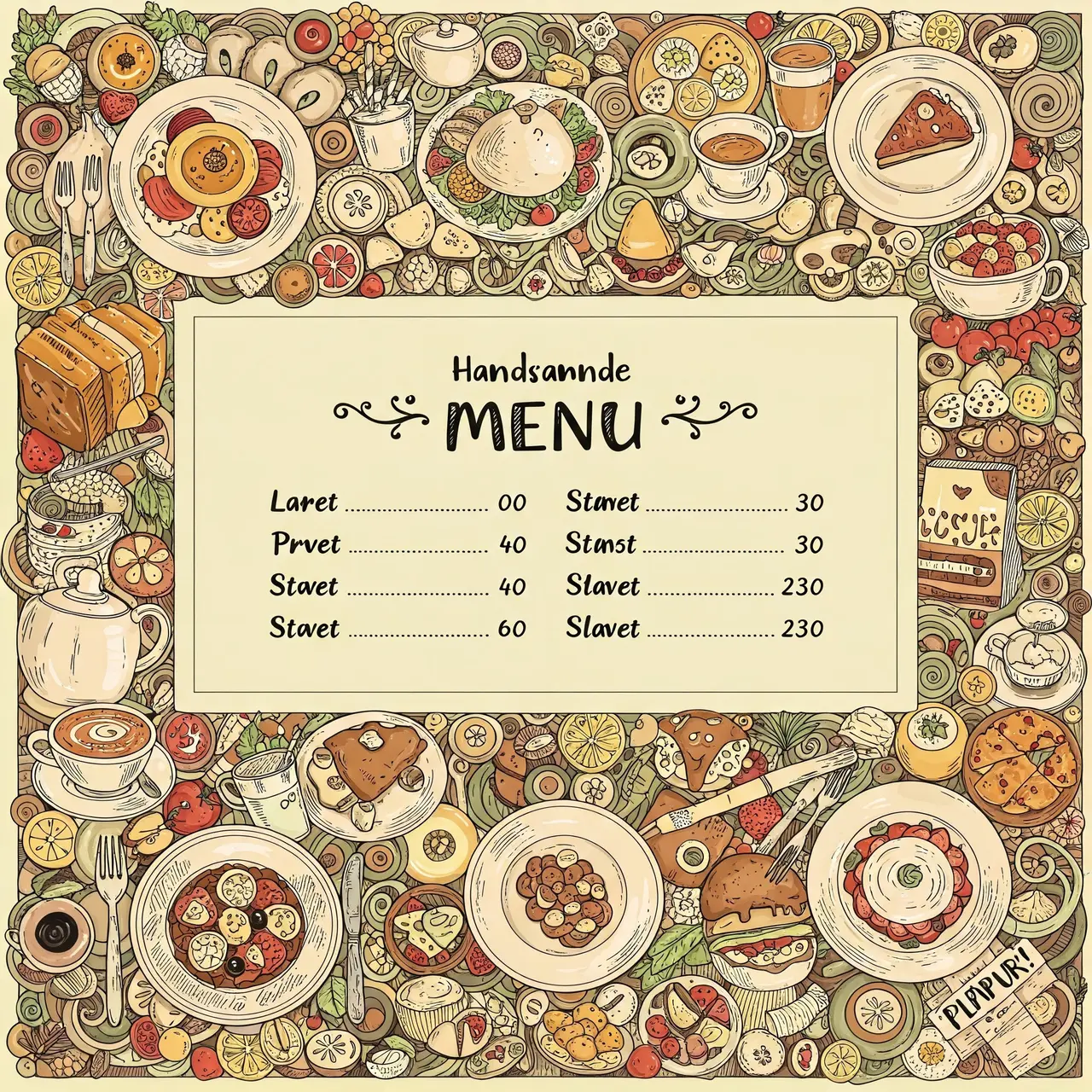 6 Contoh Desain Daftar Menu Keren dan Kekinian, Bikin Pelanggan Jadi ...