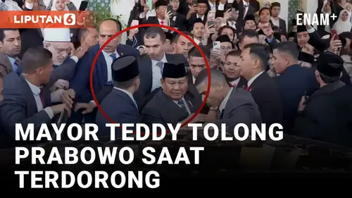 VIDEO: Aksi Sigap Mayor Teddy, Tanyakan Kondisi Prabowo saat Terdorong ...
