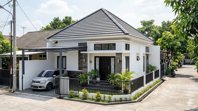7 Inspirasi Rumah Minimalis Atap Limasan Modern Tampak Depan: Estetik ...