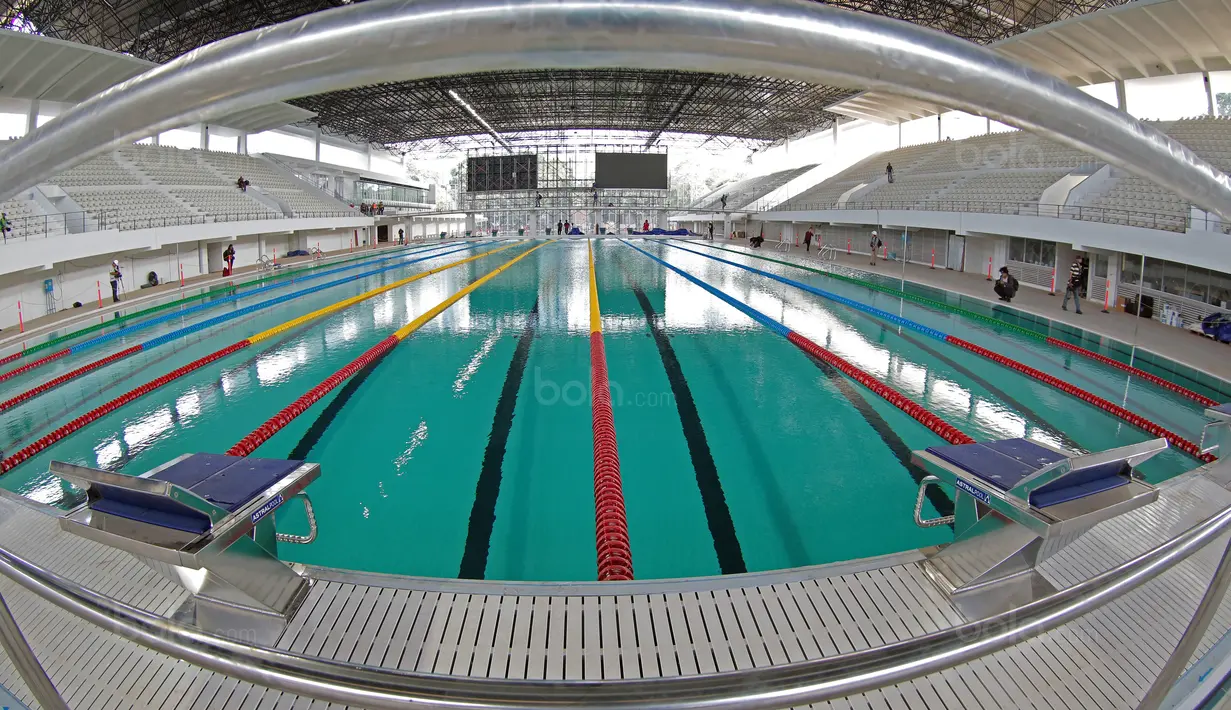 FOTO: Mengintip Indahnya Venue Aquatic Center Senayan - Asian Games ...