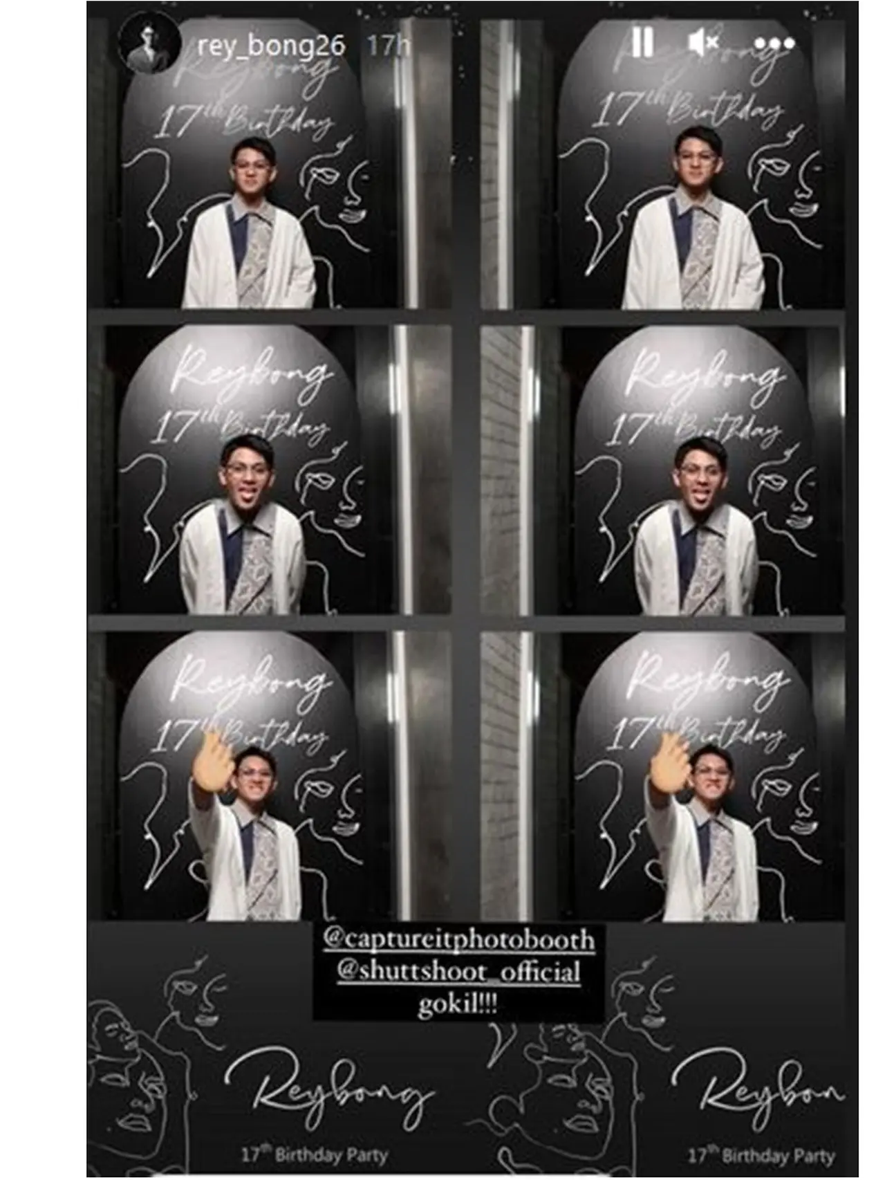 7 Potret Perayaan Sweet Seventeen Rey Bong, Meriah Dihadiri Teman Artis ...