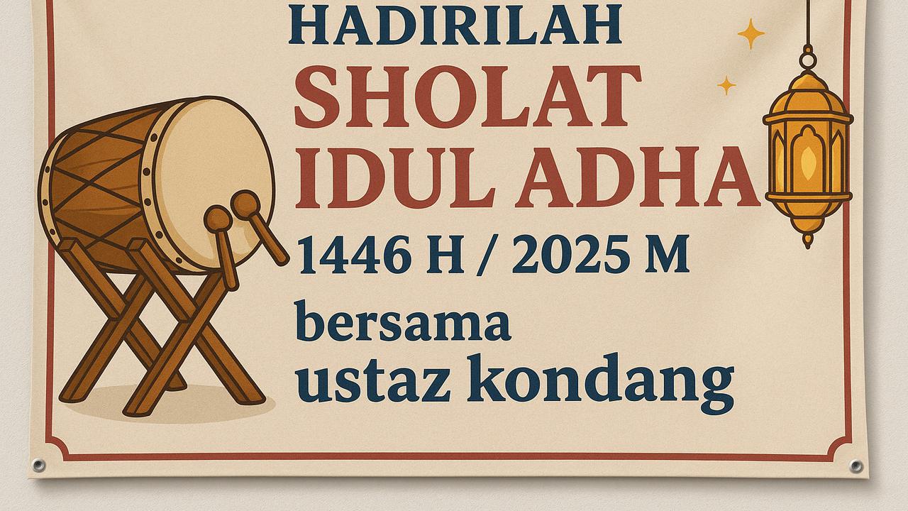 Ide Banner Sholat Idul Adha 2025 untuk Acara yang Berkesan, Simak Cara ...