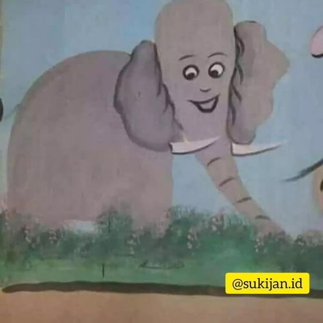 6 Potret Lukisan Kartun di Dinding Ini Detailnya Nyeleneh, Bikin Ngakak