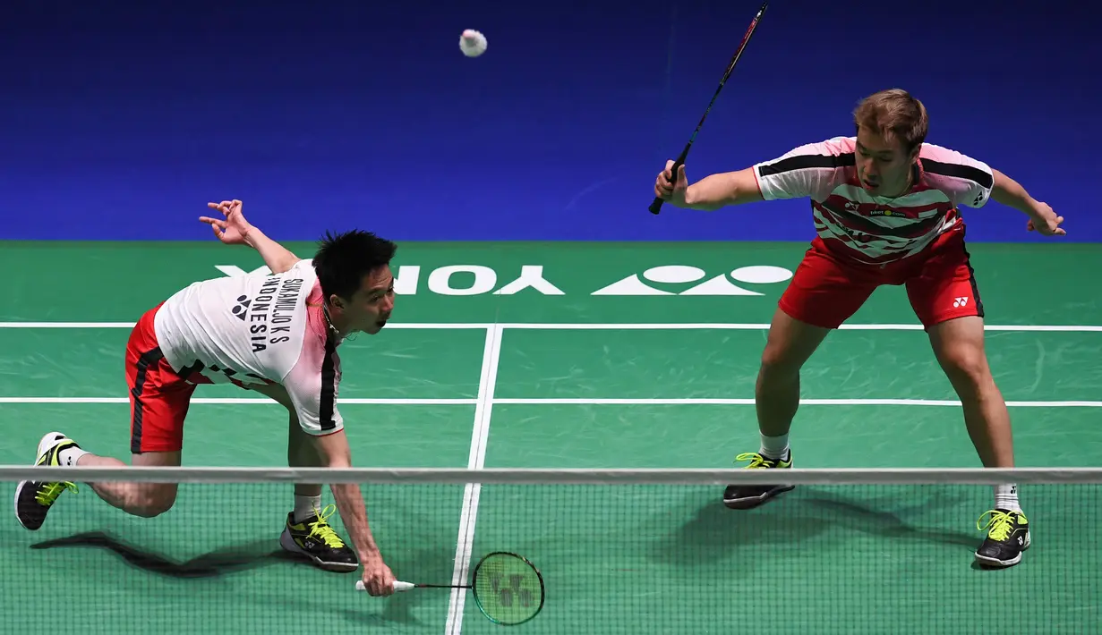 FOTO: Taklukkan Wakil Denmark, Marcus/Kevin Bawa Pulang Gelar Juara - Foto Liputan6.com