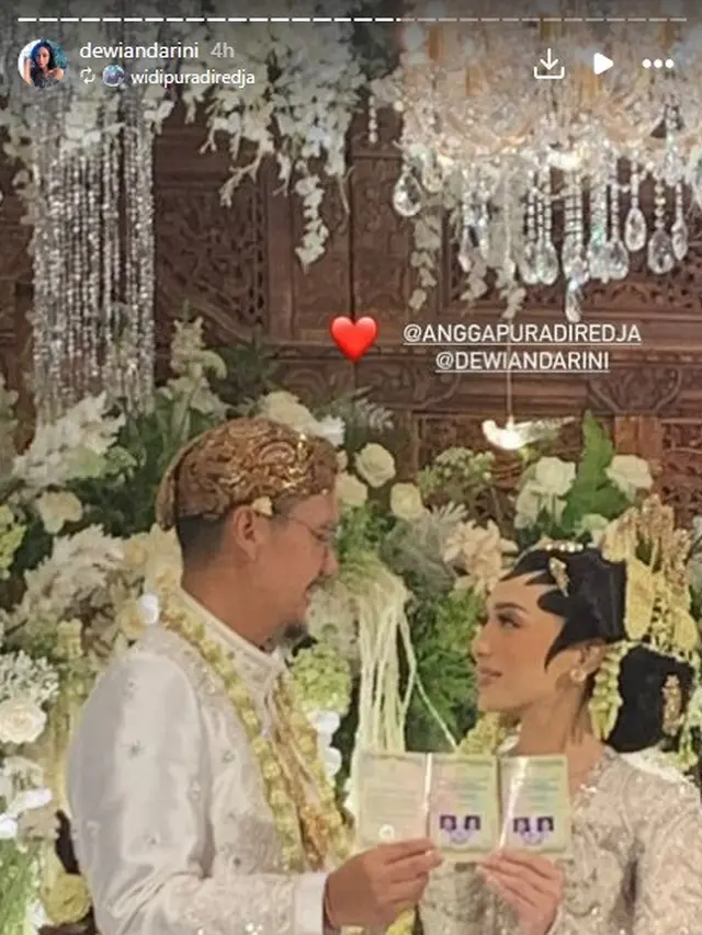 10 Potret Pernikahan Angga Maliq & D'Essentials dan Dewi Andarini ...