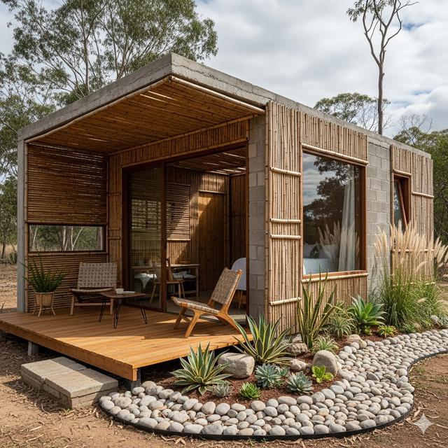 7 Model Rumah Kecil Tapi Cantik 4x6 Meter dari Batako dan Bambu dengan ...