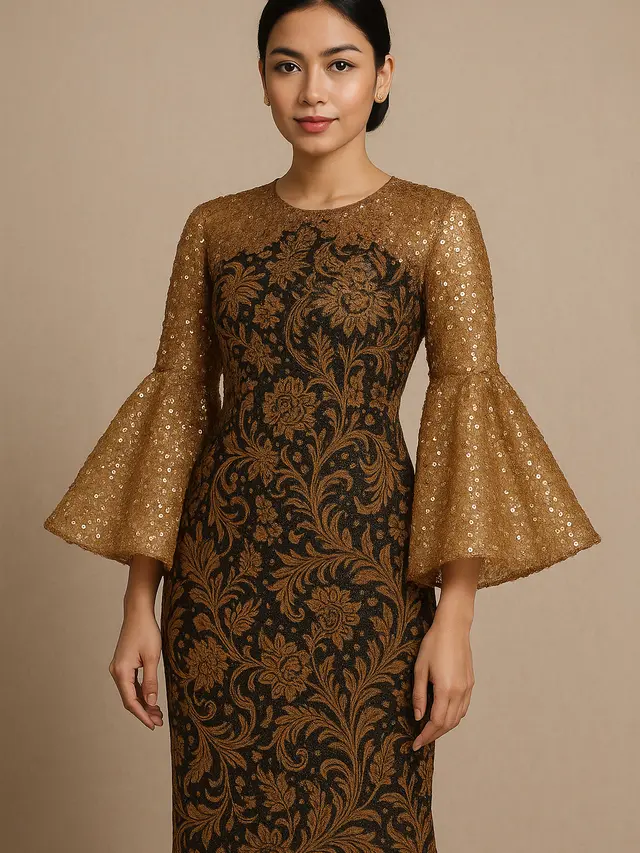 7 Model Batik Brokat Sambungan, Kental Nuansa Tradisional - Hot ...