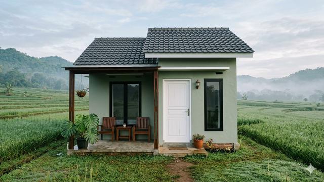 9 Gambar Rumah Kampung 5x6 Meter Tampak Elegan dari Depan: Modern dan ...