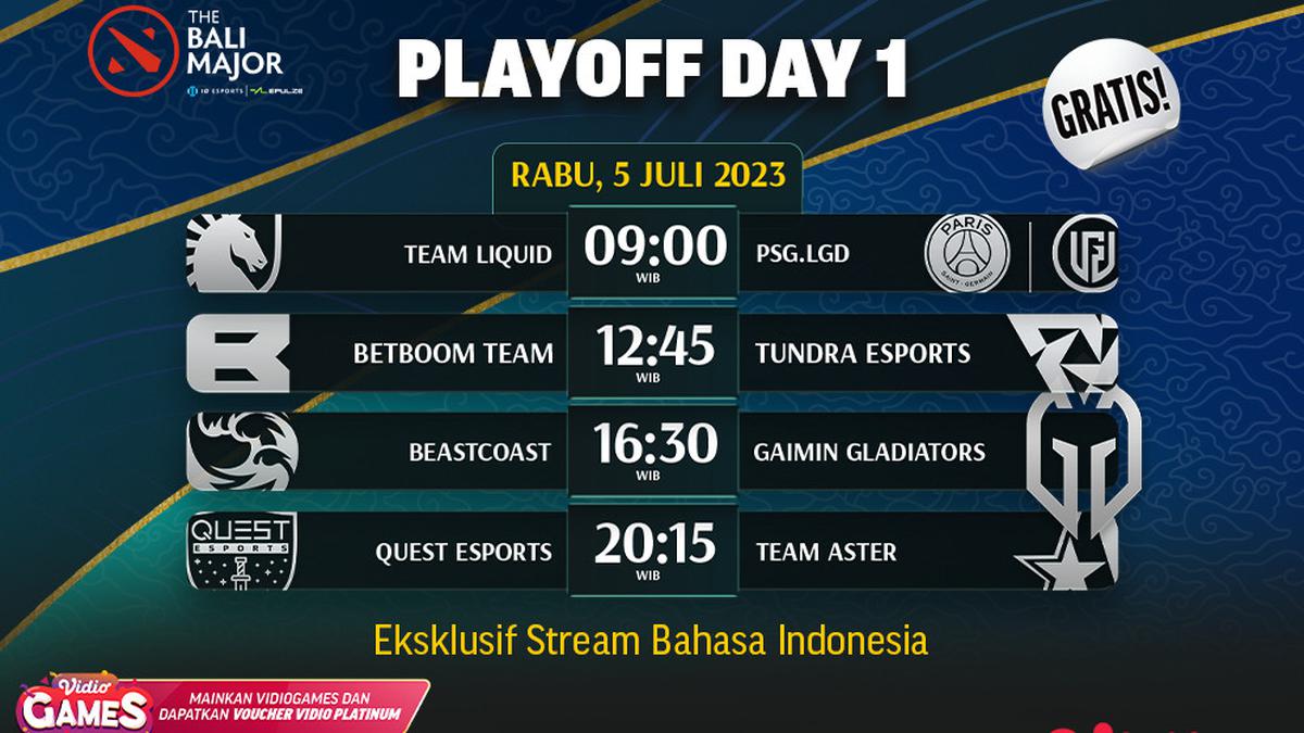 Link Live Streaming The Bali Major Dota 2 2023 Hari Ini di Vidio - E-sports Bola.com