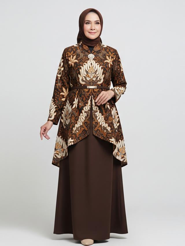 7 Model Gamis Batik Blazer Panjang yang Elegan untuk Acara Resmi