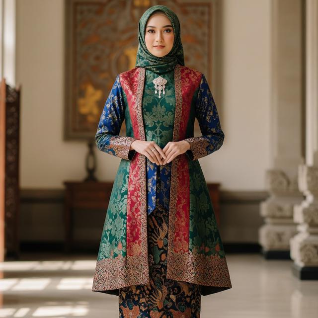 8 Model Gamis Batik Kombinasi Vest yang Sedang Viral, Cocok untuk ...
