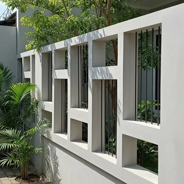 7 Model Pagar Roster Beton & Besi Minimalis 2025, Solusi untuk Halaman ...