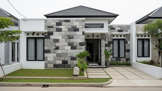 8 Model Batu Alam Depan Rumah Minimalis, Jadi Elegan Meski Tak Besar
