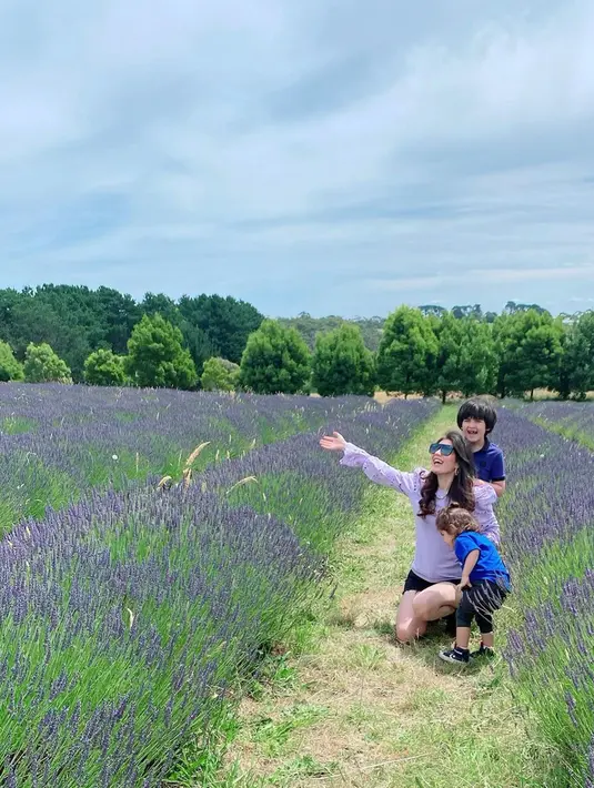 FOTO: Momen Keseruan Liburan Carissa Putri Ke Kebun Bunga Lavender ...