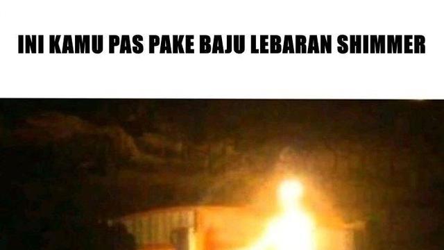 6 Meme Baju Shimmer yang Jadi Tren Lebaran 2024 Ini Kocak