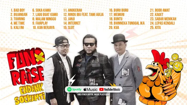 FUNRAISE, Album Baru Endank Soekamti Ciptakan Sejarah dengan 25 Lagu ...