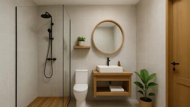 7 Desain Kamar Mandi Minimalis 2x3 yang Estetik, Nyaman dan Fungsional ...