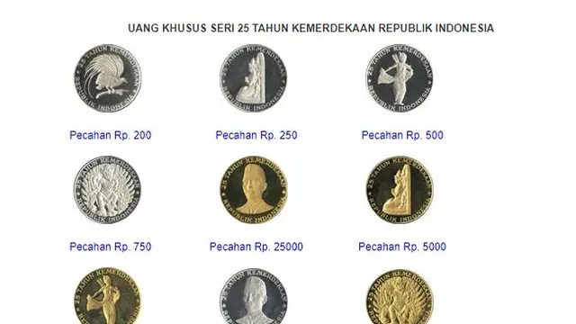 Deretan Uang Emas yang Pernah Diterbitkan Bank Indonesia - Bisnis ...