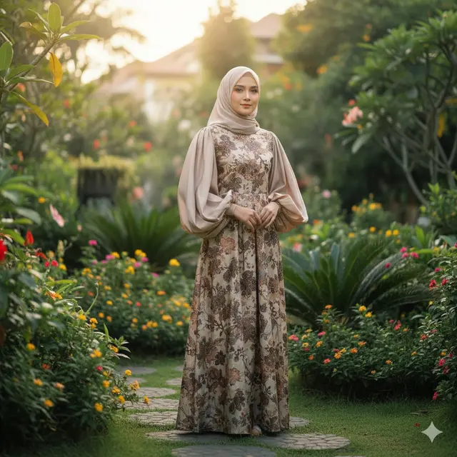 10 Model Baju Batik Syar'i Sutra Elegan, Tampil Mewah dan Berkelas di ...