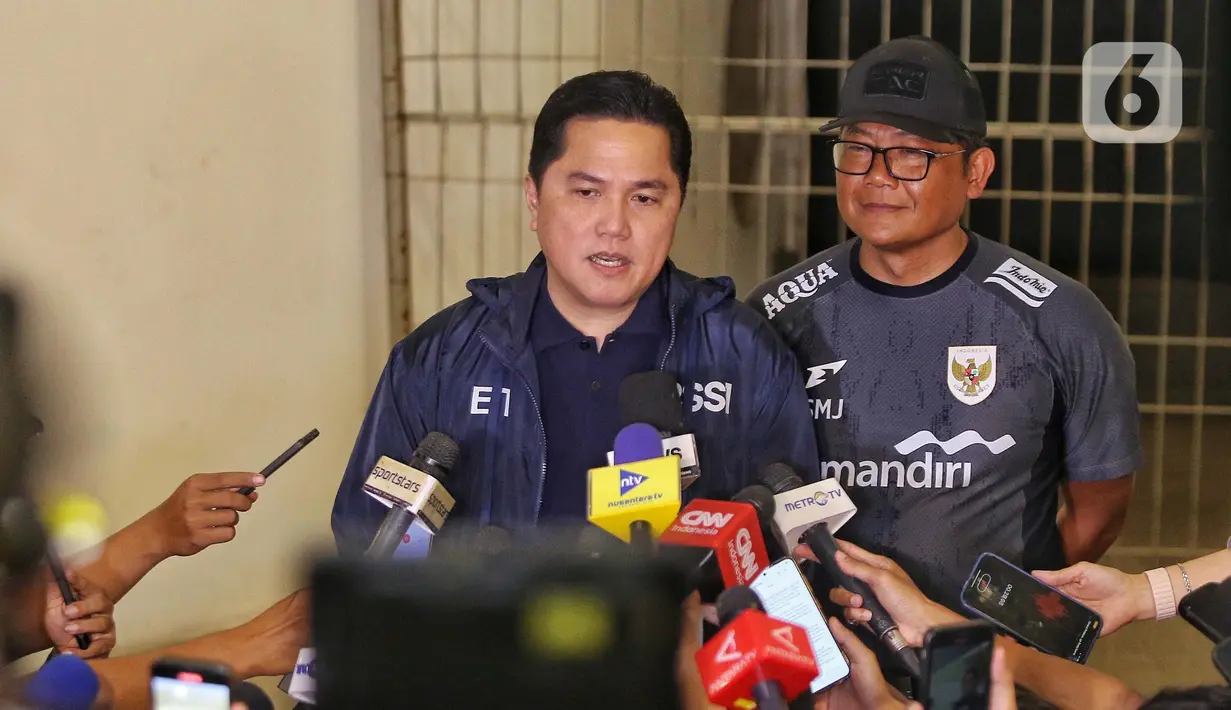 Tinjau Latihan, Erick Thohir Tegaskan Timnas Indonesia Harus Menang - Foto Liputan6.com