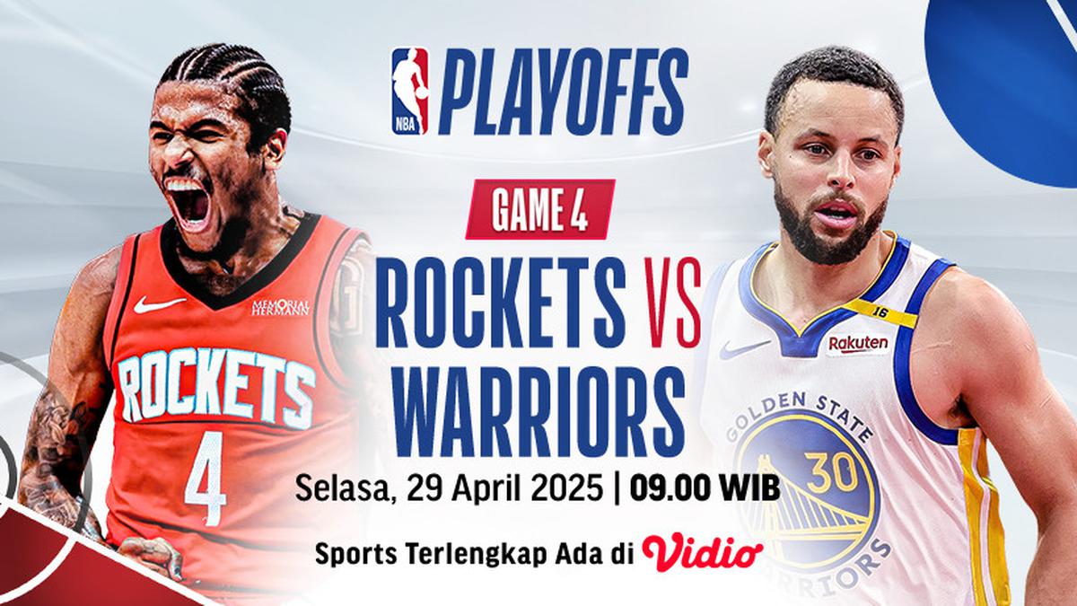 Nonton NBA Playoffs Game 4: Rockets vs Warriors di Vidio - Ragam Bola.com