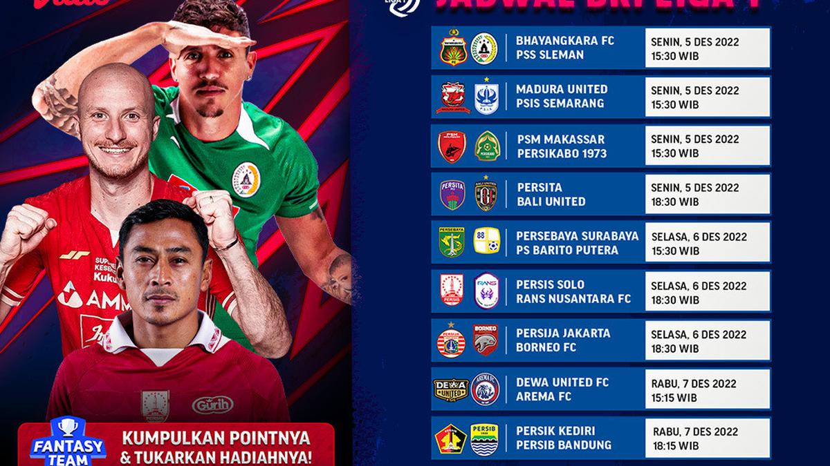 Jadwal Dan Live Streaming Bri Liga 1 2022 2023 Matchweek 12 Di Vidio 5