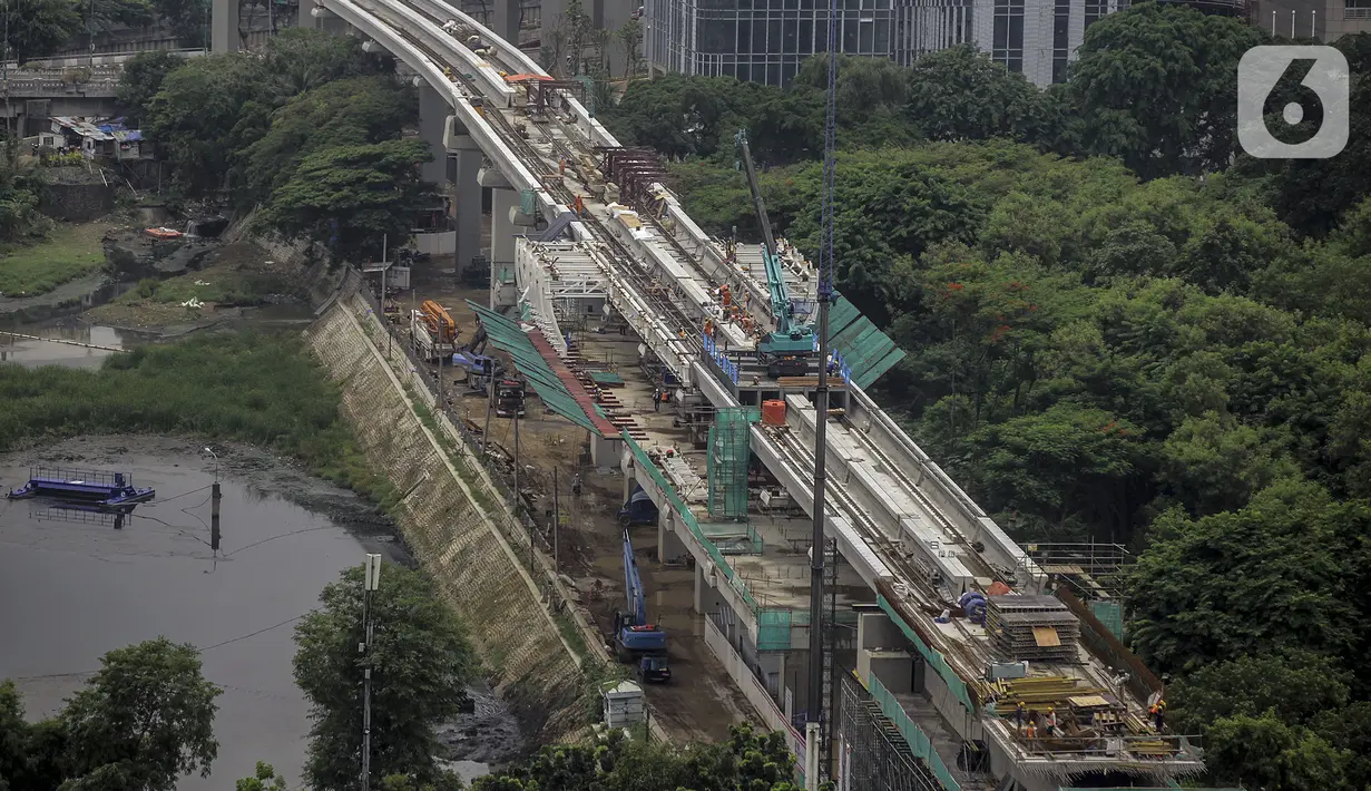 FOTO: Per September 2020, Progres Proyek LRT Jabodebek Capai 77 Persen ...