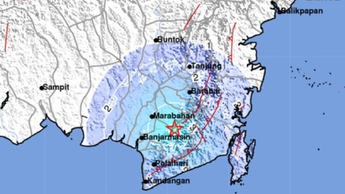 Gempa Darat Magnitudo 4,7 Guncang Kalsel, Dipicu Aktivitas Sesar ...