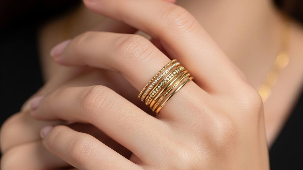 15 Model Cincin Emas Layer Cocok untuk Stacking Ring, Tampil Trendi di 2025
