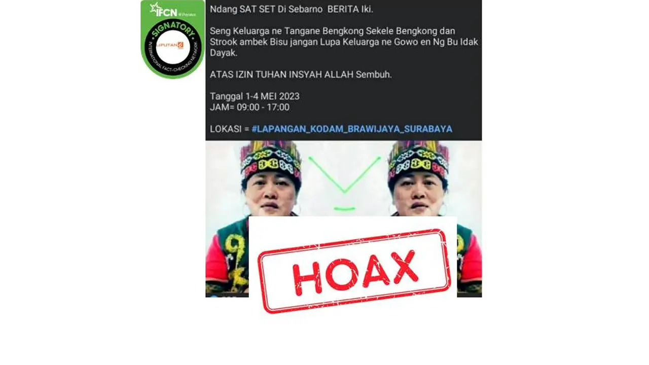 Cek Fakta: Hoaks Pesan Berantai Ida Dayak Bakal Buka Pengobatan di ...