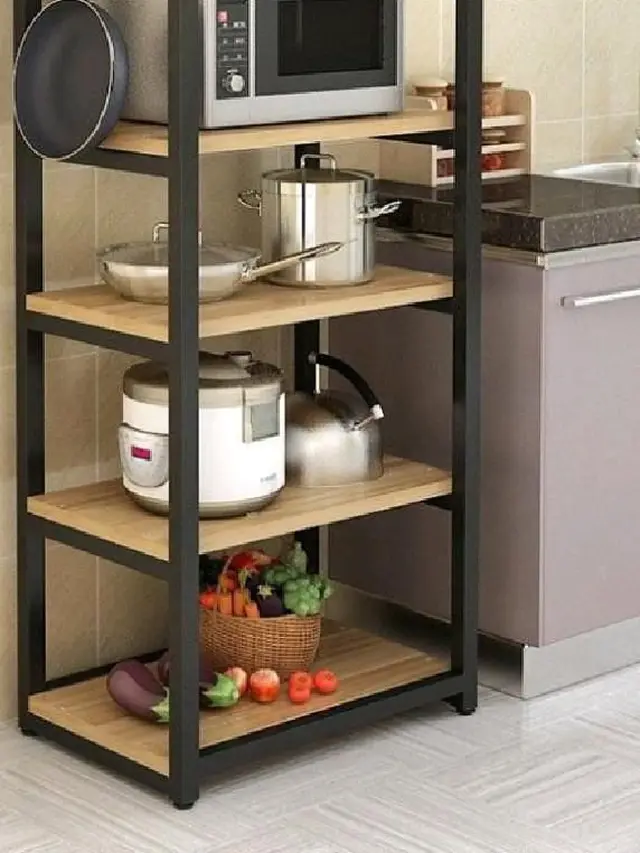 5 Rekomendasi Desain Rak Dapur Minimalis, Buat Ruang Masak Jadi Rapi ...