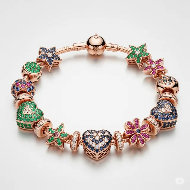 6 Model Gelang Pandora Emas Terbaru 2025 dengan Berbagai Tema Charm ...