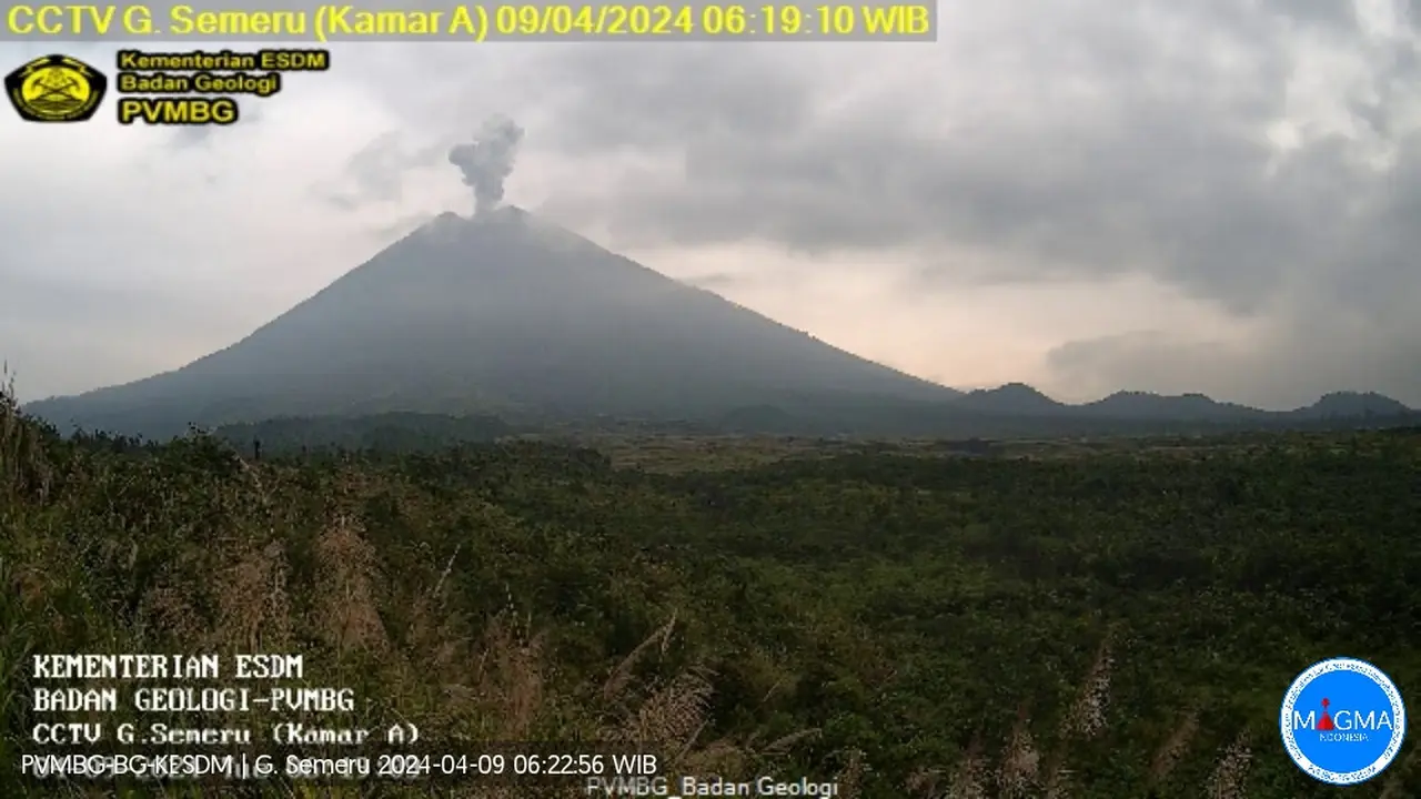 Gunung Semeru Erupsi, Semburkan Abu Vulkanik Setinggi 1.000 Meter - Regional Liputan6.com