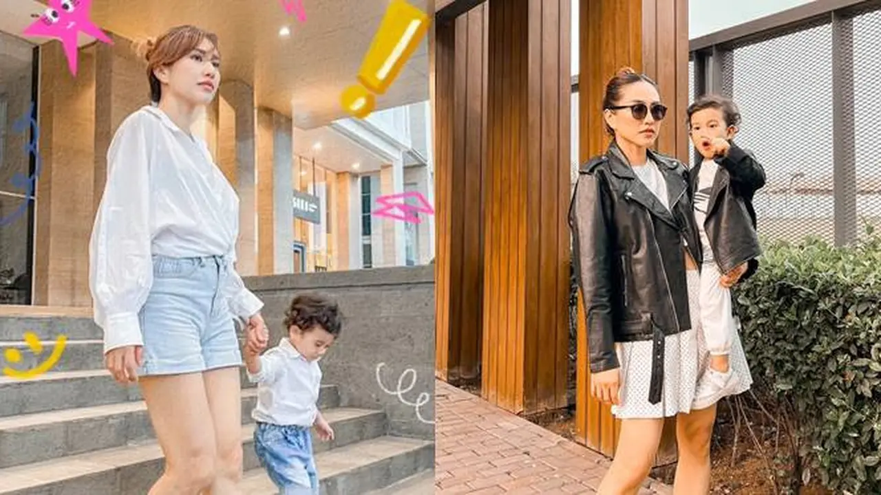 7 Potret Louise Anastasya Tampil Kompak Bersama Buah Hati yang Tumbuh ...