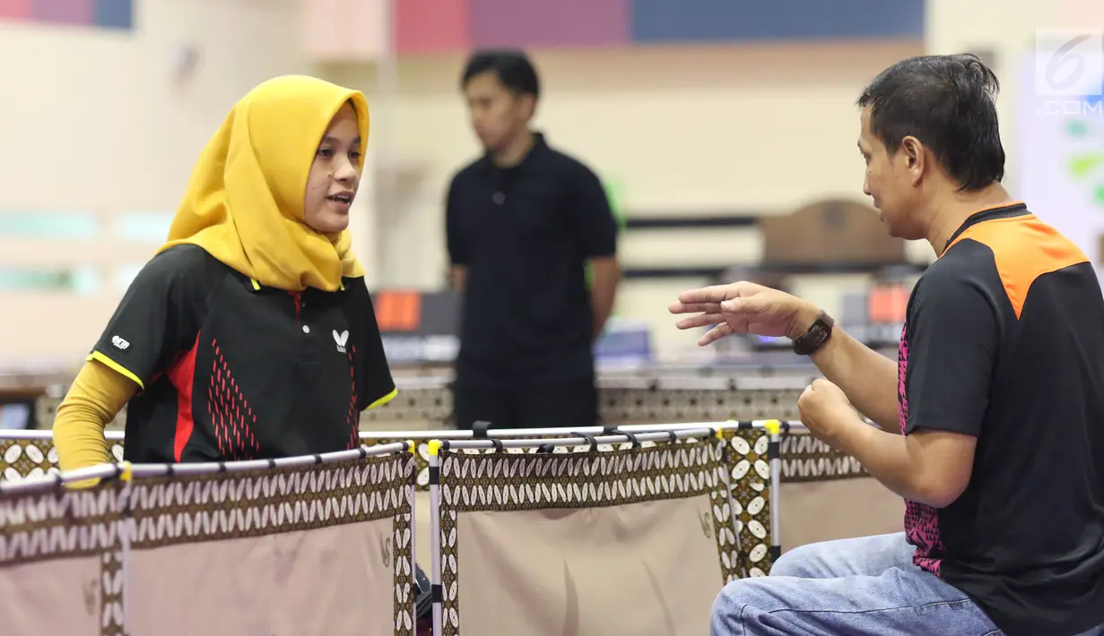 FOTO: Leli Marlina Unggul Tiga Set Langsung atas Petenis Meja Singapura ...