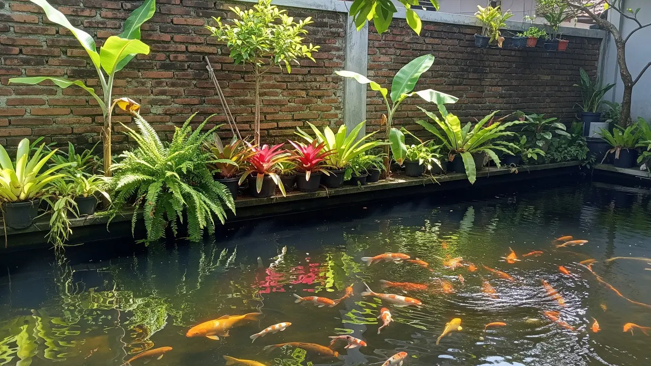 7 Desain Kolam Ikan Menempel Pagar, Cocok untuk Hunian Minimalis Modern