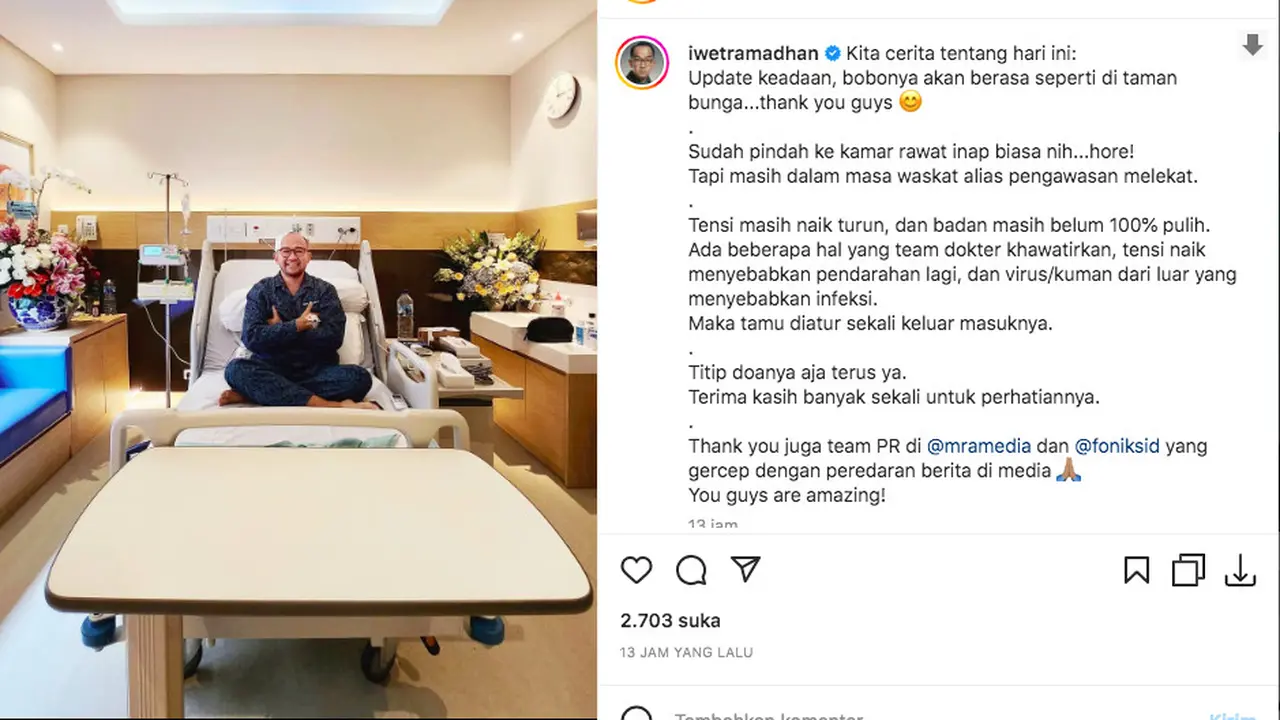 Iwet Ramadhan Ungkap Kondisi Terkini Usai Alami Pendarahan di Selaput ...
