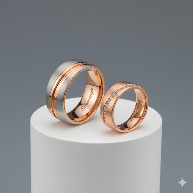 7 Model Cincin Emas Couple Terbaru 2025, Pilihan Modern dengan Sentuhan ...