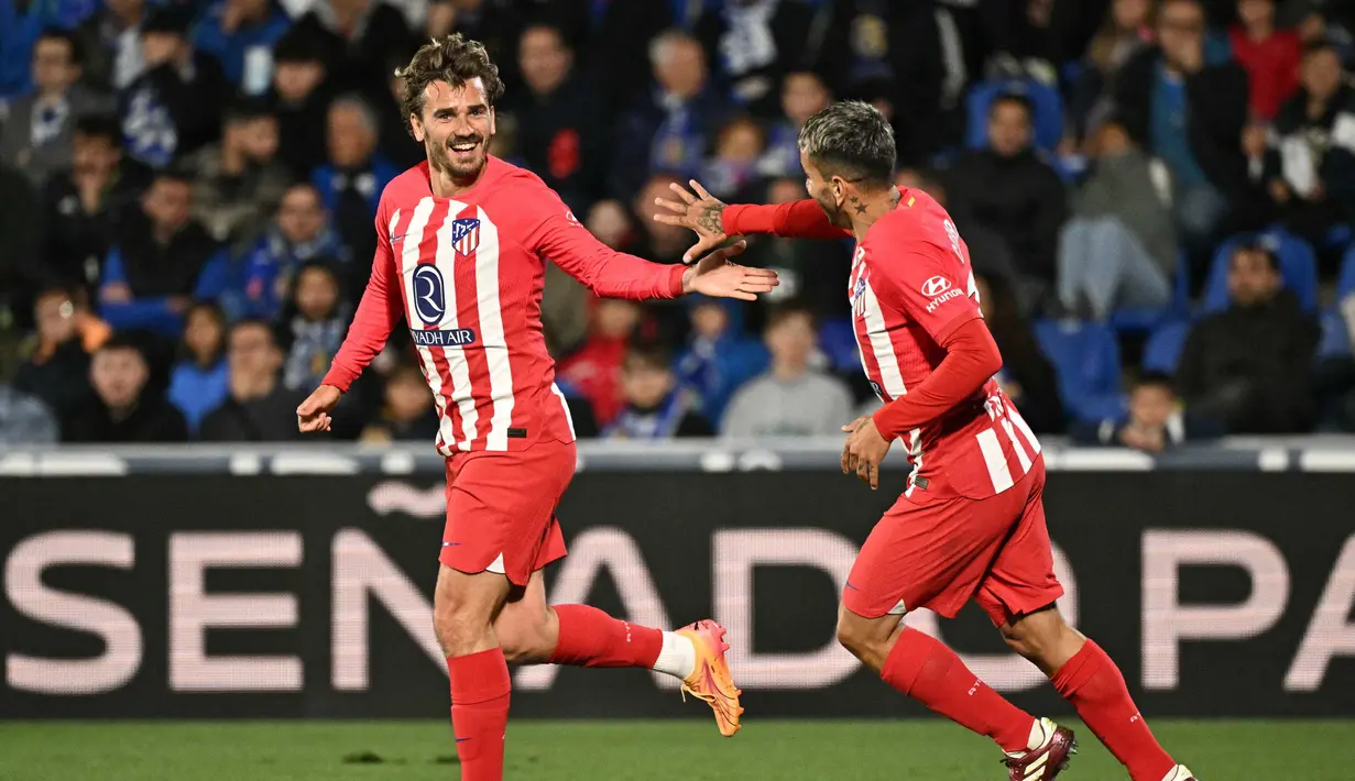 Tiga Gol Antoine Griezmann Pastikan Atletico Madrid Raih Tiket Liga Champions - Foto Liputan6.com
