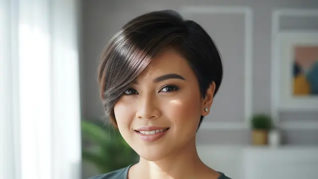 8 Model Rambut Wanita Pendek Wajah Bulat, Bikin Pipi Terlihat Tirus