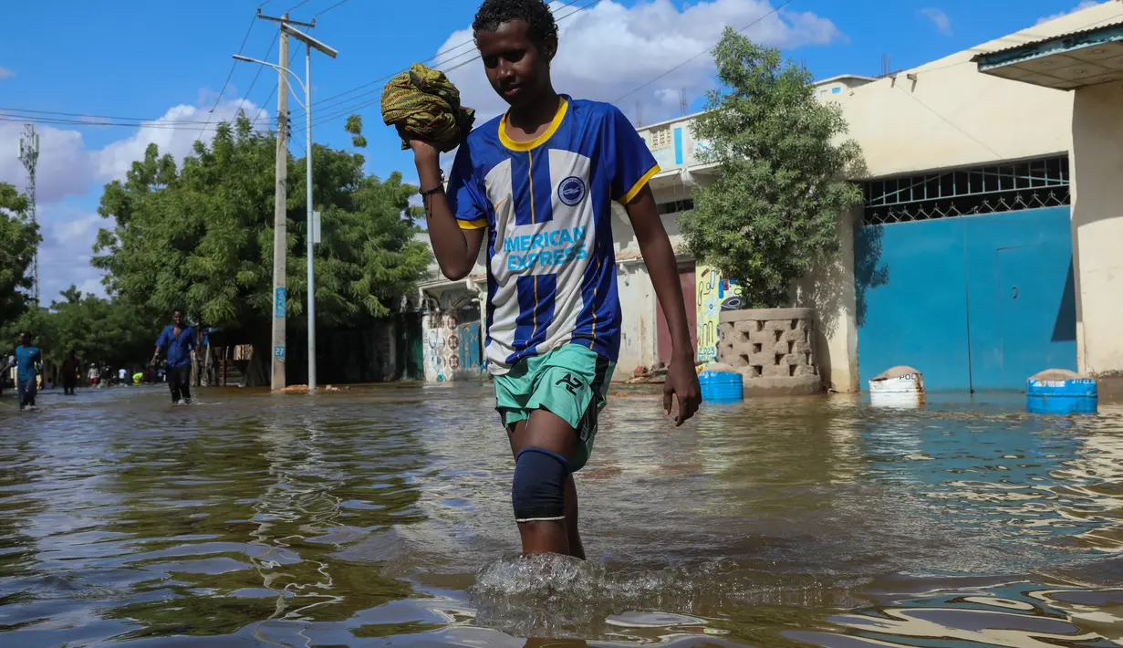 Penampakan Banjir yang Melanda Somalia Tengah - Foto Liputan6.com