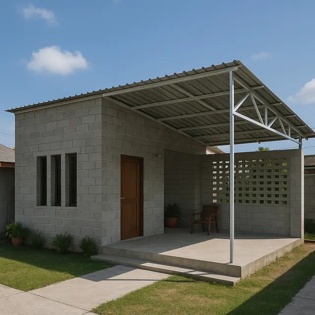 8 Desain Rumah Minimalis dari Batako dan Baja Ringan yang Kokoh & Murah ...