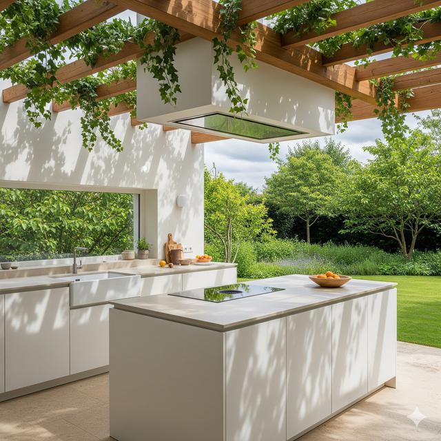12 Inspirasi Desain Dapur Terbuka Menyatu dengan Taman Belakang ...